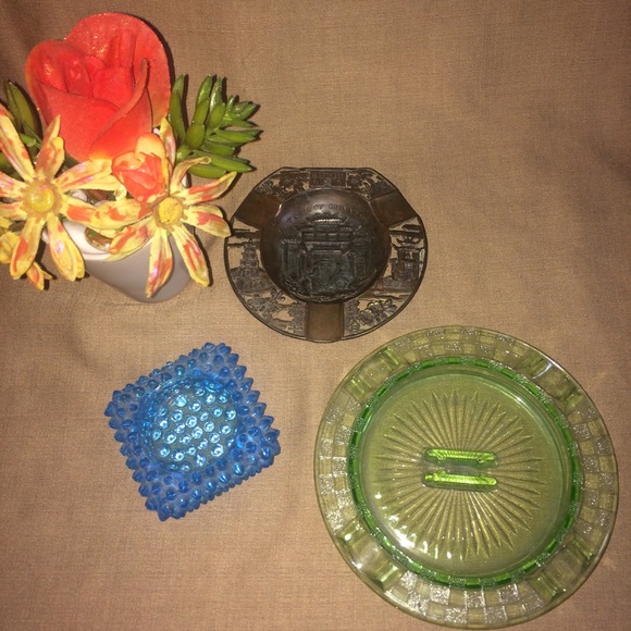 vintage ashtrays | Other | Vintage Ashtrays Set Of 3 | Poshmark